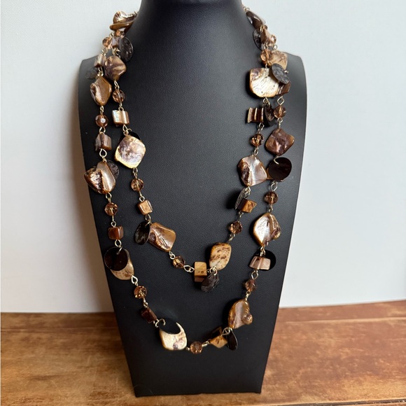 Jewelry | Bohemian Cottage Core Vintage Abalone Shell Glass Bead ...